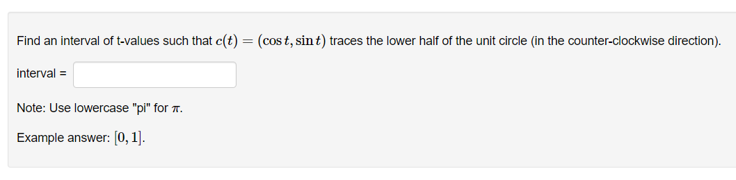 Solved Find an interval of t-values such that | Chegg.com
