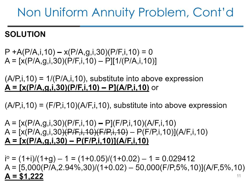 Solved Non Uniform Annuity Problem Write the general | Chegg.com