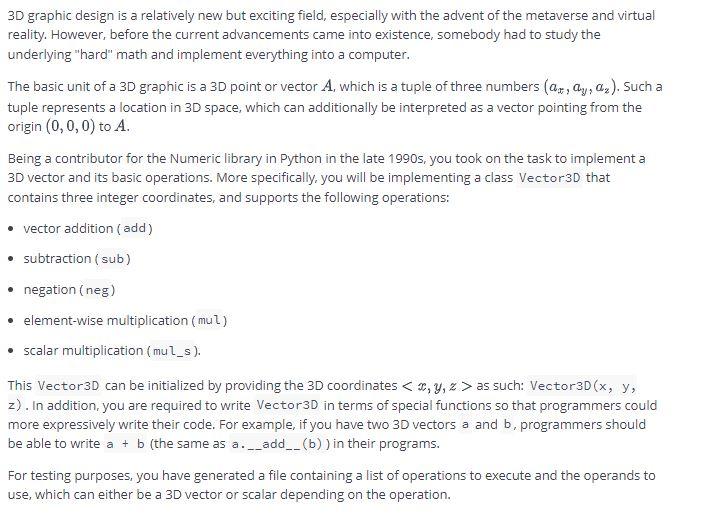 Solved 3D graphic design is a relatively new but exciting | Chegg.com