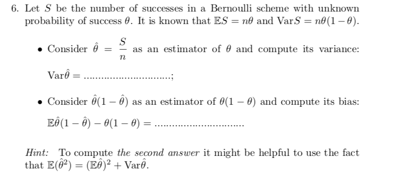 Solved 6. Let S be the number of successes in a Bernoulli | Chegg.com