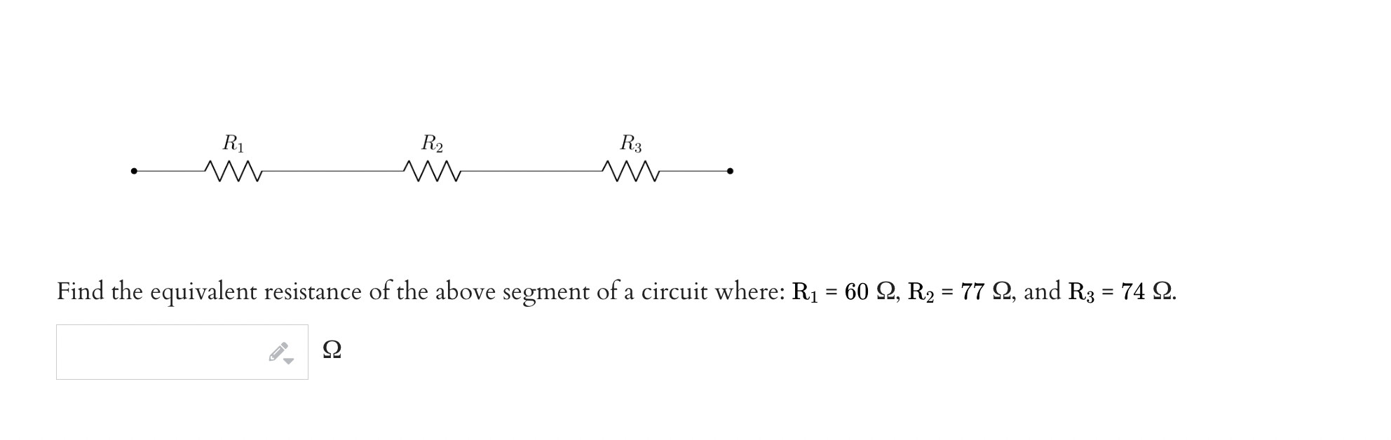 Solved Find the equivalent resistance of the above segment | Chegg.com