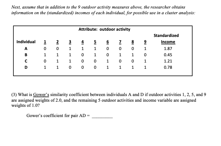 Questions 1 2 And 3 The Data Matrix Below 6704