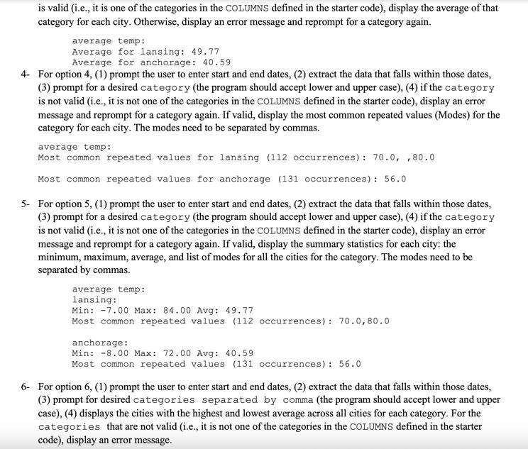 In this assignment, you will practice with lists of | Chegg.com