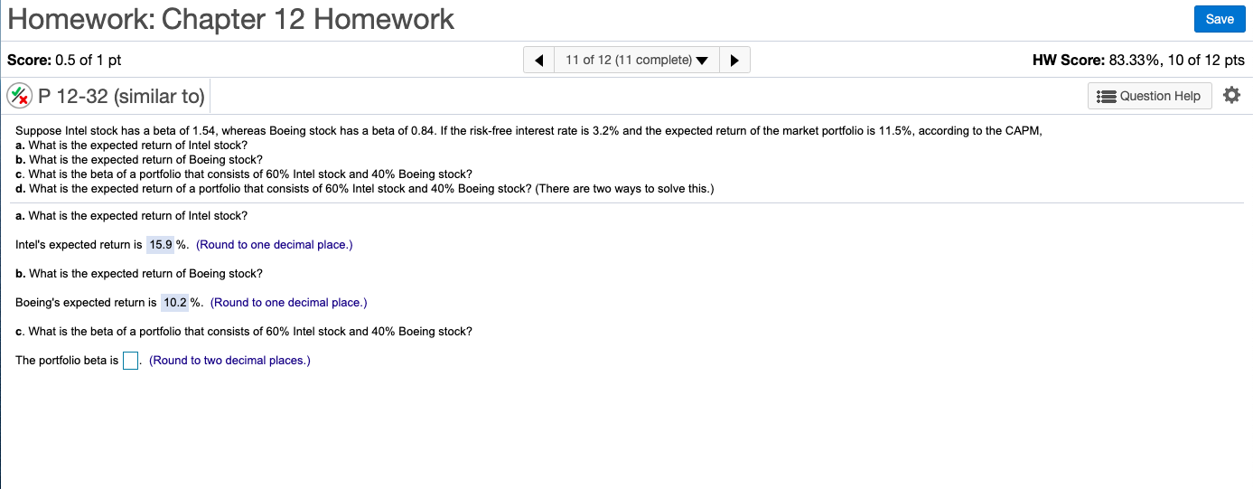 Solved Homework Chapter 12 Homework Save Score 0 5 Of 1 Pt