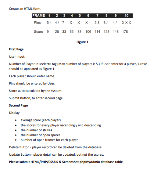 Solved Create an HTML form. FRAME 1 2 3 Pins 4 5 6 54 4/ 7- | Chegg.com