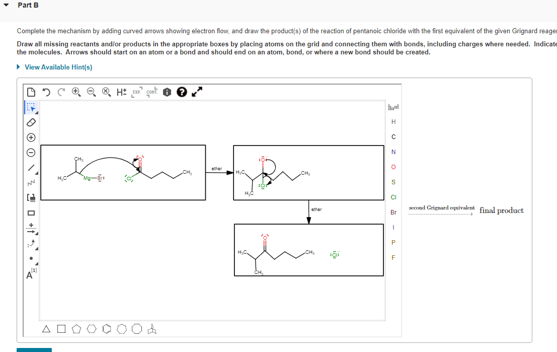 Solved Part B Complete the mechanism by adding curved arrows | Chegg.com