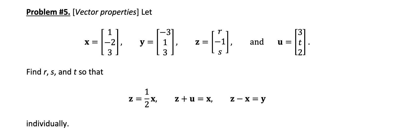 Solved Problem \#5. [Vector properties] Let | Chegg.com