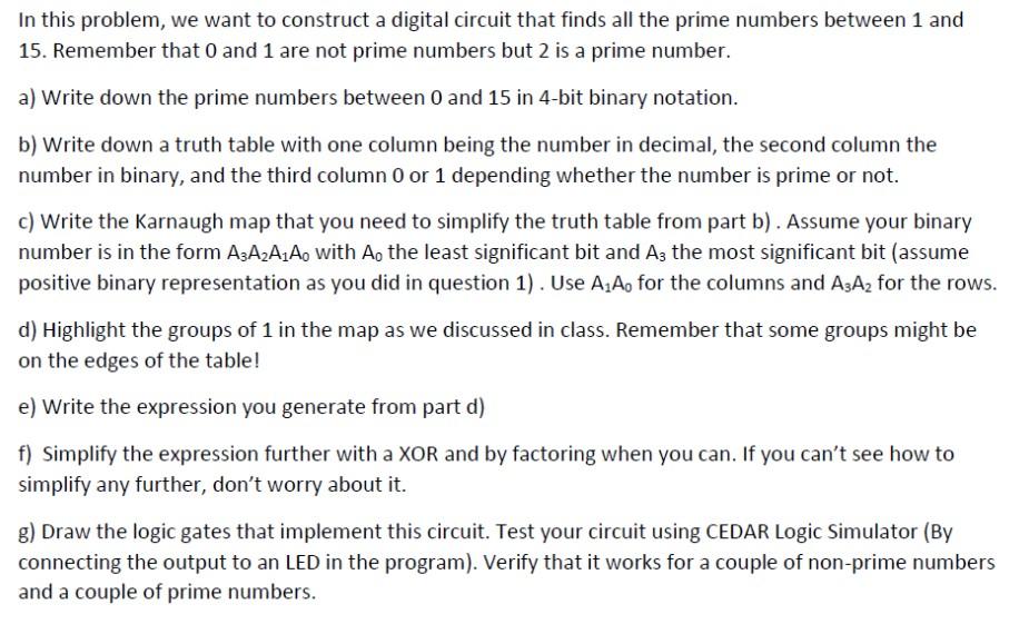 Solved In this problem, we want to construct a digital | Chegg.com