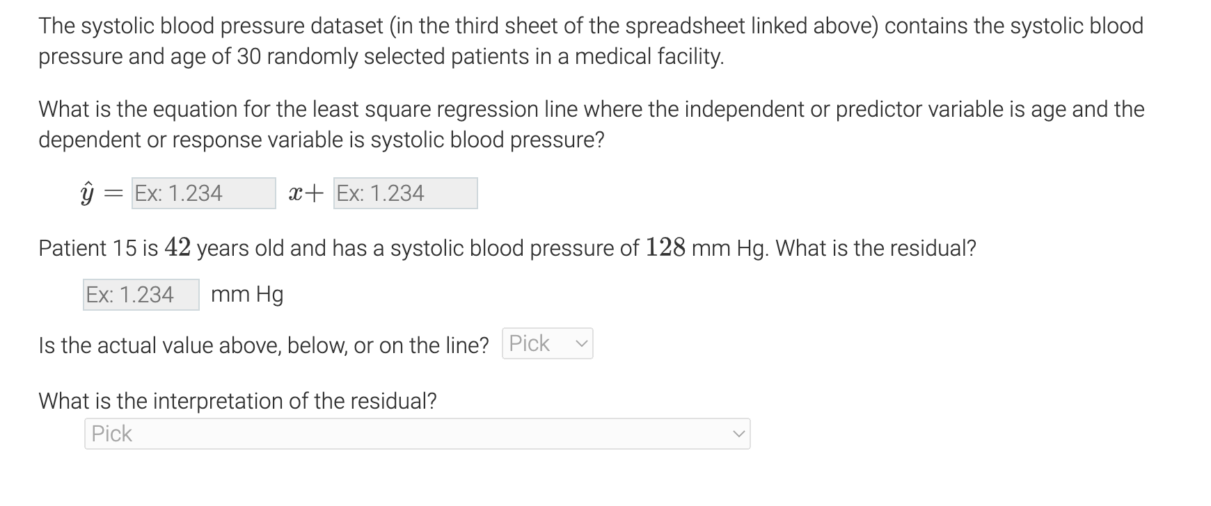 Solved The systolic blood pressure dataset (in the third | Chegg.com