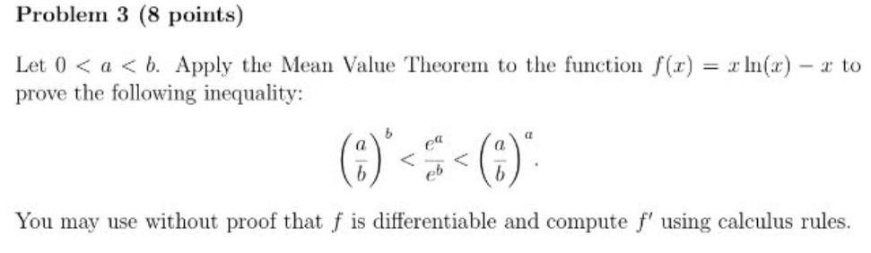 Solved Problem 3 (8 points) Let 0