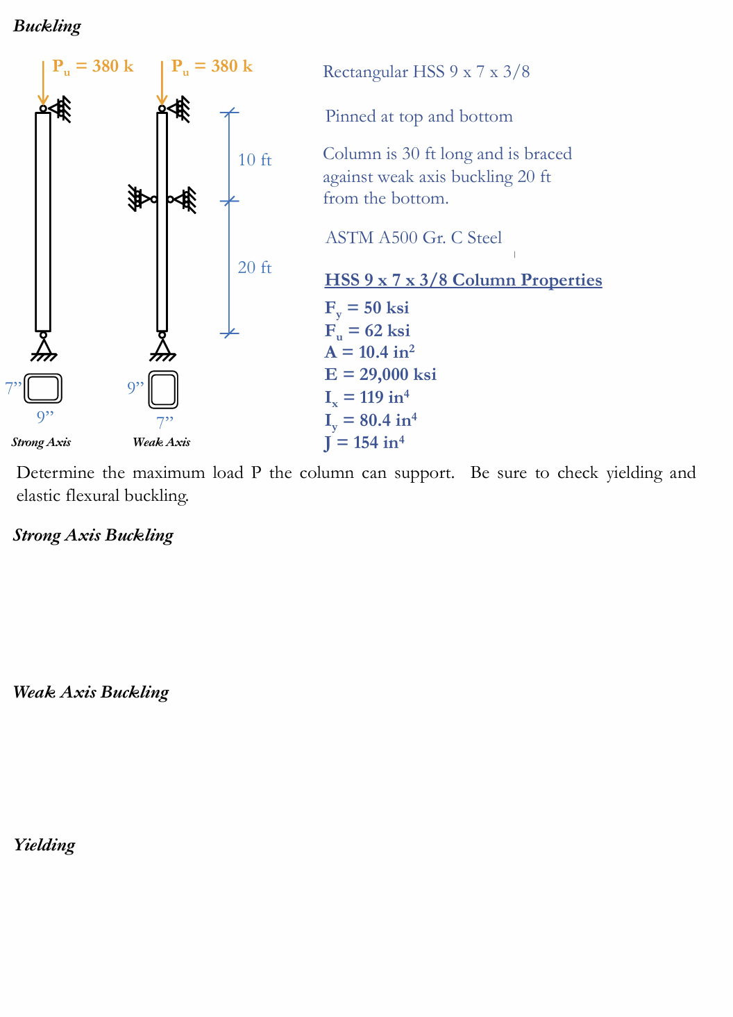 Solved Determine the maximum load P the column can support. | Chegg.com
