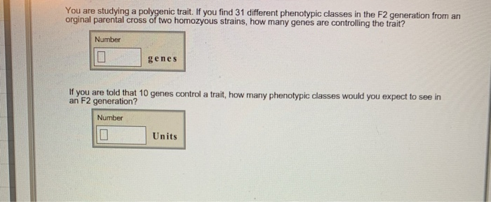 Solved You are studying a polygenic trait. If you find 31 | Chegg.com