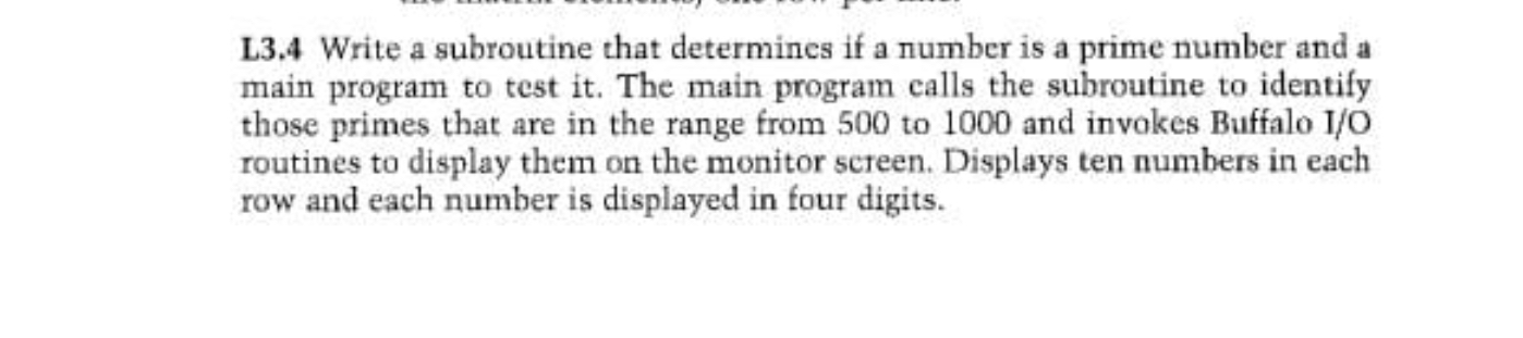 Solved L3 4 ﻿write A Subroutine That Determines If A Number