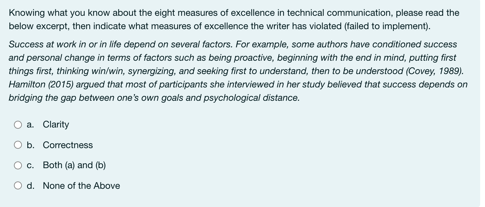 Solved Knowing what you know about the eight measures of | Chegg.com