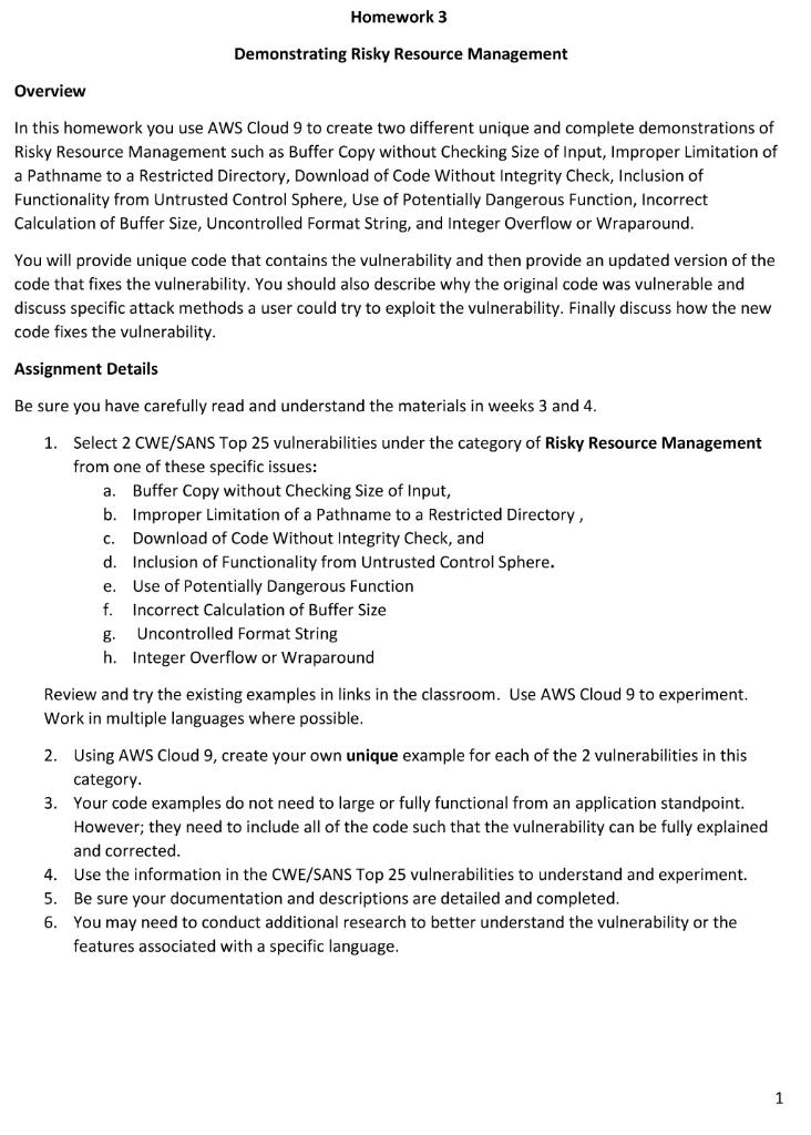 Solved Homework 3 Demonstrating Risky Resource Management | Chegg.com