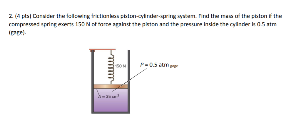 Solved 2. (4 pts) Consider the following frictionless | Chegg.com