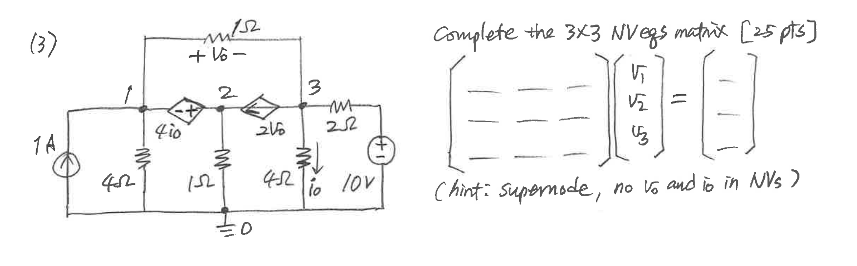 Solved Complete the 3×3 NVegs matrix [25 pts] | Chegg.com