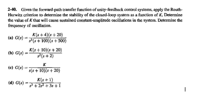 Solved 2-40. Given the forward-path transfer function of | Chegg.com