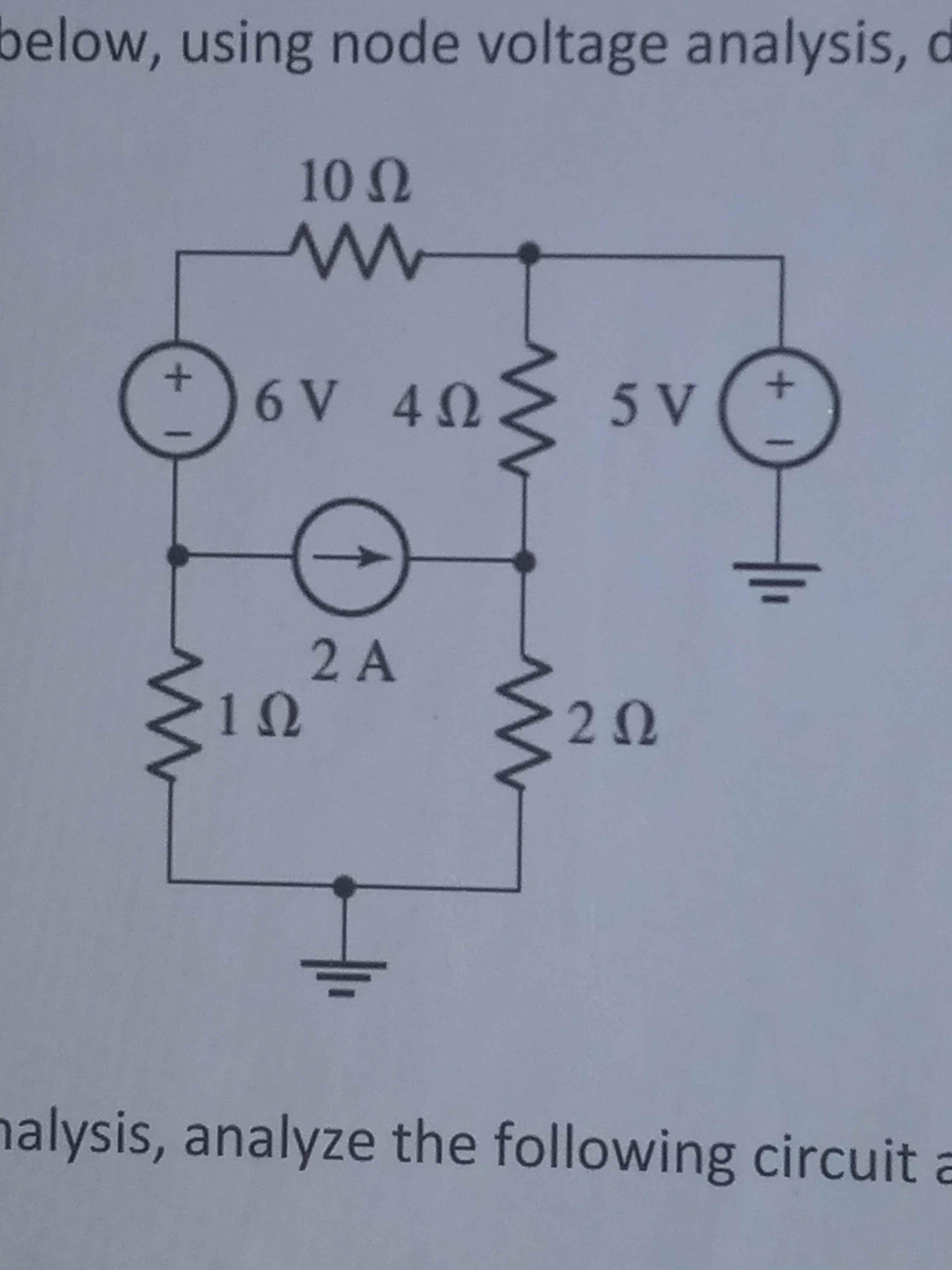Solved For the circuit shown below, using node voltage | Chegg.com