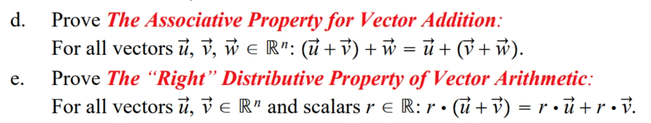 Solved d. Prove The Associative Property for Vector | Chegg.com
