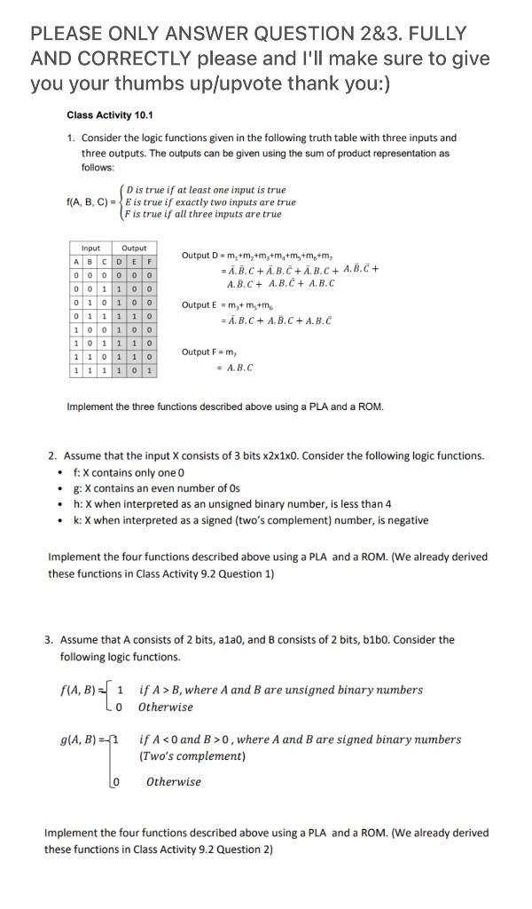 Solved PLEASE ONLY ANSWER QUESTION 2\&3. FULLY AND CORRECTLY | Chegg.com