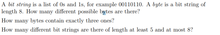 Solved A bit string is a list of Os and ls, for example | Chegg.com