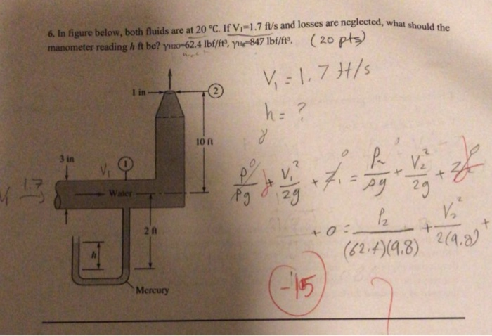 Solved 6. In figure below, both fluids are at 20 °C. | Chegg.com