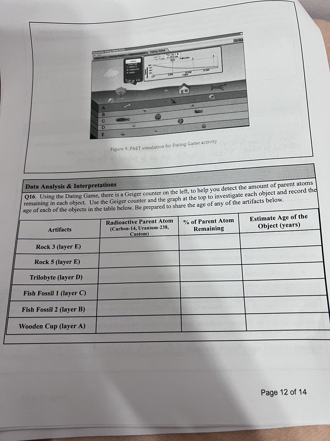 Data Analysis \& Interpretations Q16. Using the | Chegg.com