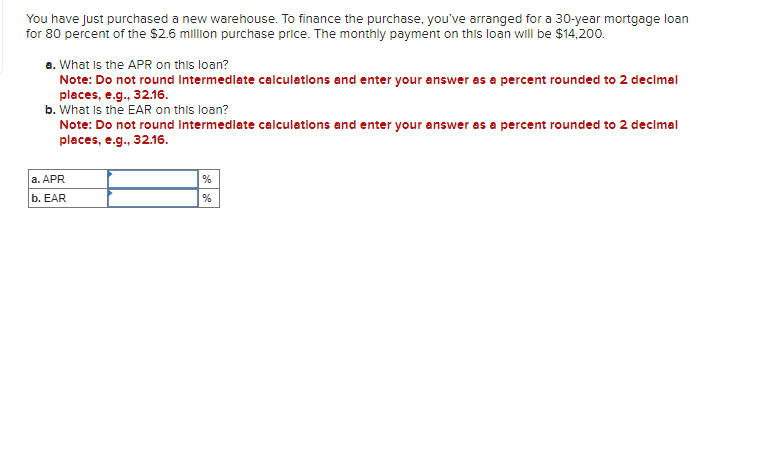Solved You have just purchased a new warehouse. To finance | Chegg.com