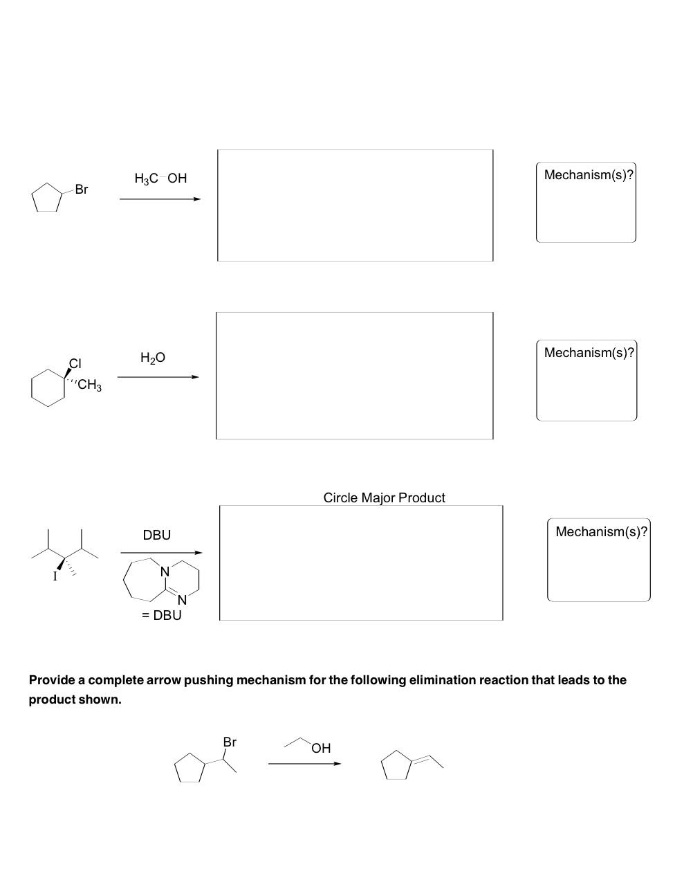 For Each Problem Below Draw In All Possible Products