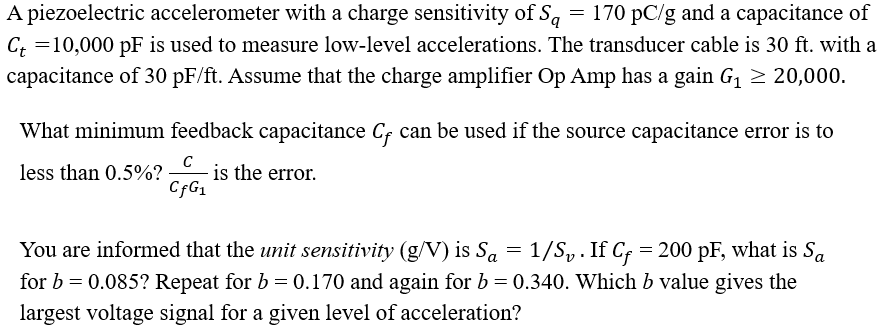 A Piezoelectric Accelerometer With A Charge