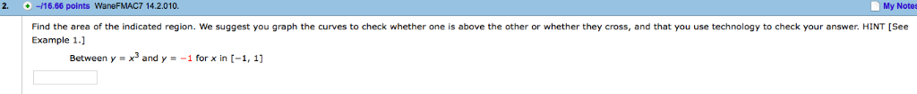 Solved 2. 16.66 points WaneFMAC7 14.2.010. My Notes Find the | Chegg.com