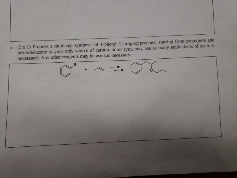 5. (5.x.1) Propose a multistep synthesis of | Chegg.com