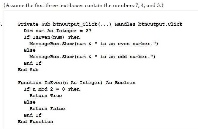 Solved Visual Basic Please do following in Microsoft Visual | Chegg.com