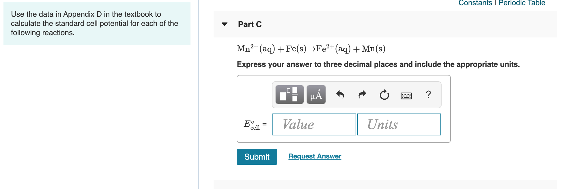 Solved Constants Periodic Table Use the data in Appendix D | Chegg.com