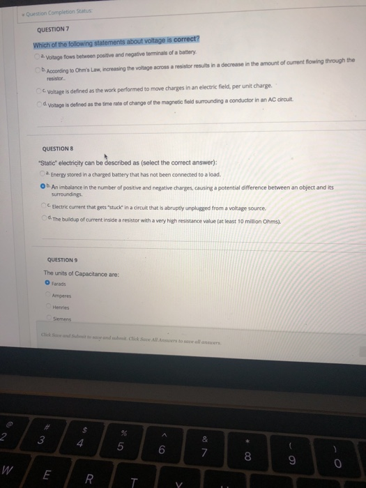 Solved Question Completion Status QUESTION 7 Which of the | Chegg.com