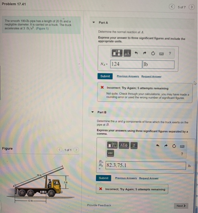 Solved Problem 17.41 5 of 7 The smooth 190-1b pipe has a | Chegg.com