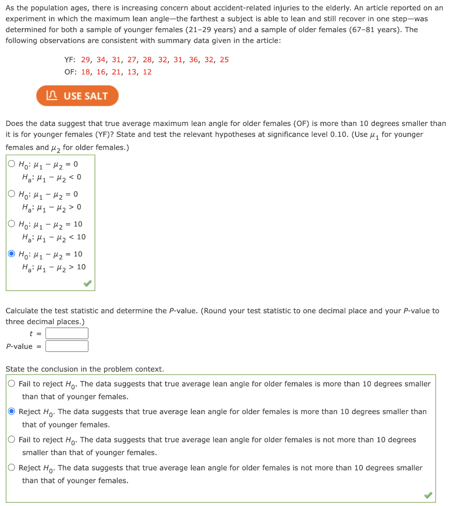 Solved As the population ages, there is increasing concern | Chegg.com