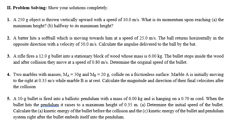 Solved Ii Problem Solving Show Your Solutions Completely 