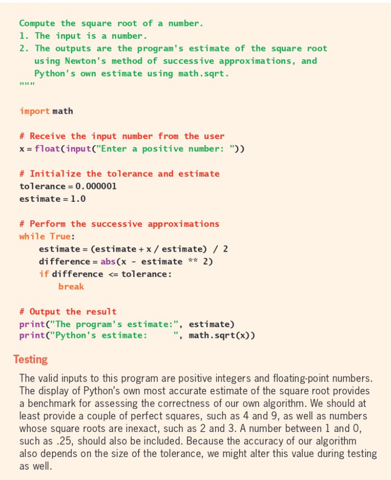 Solved CASE STUDY: Approximating Square Roots Users of | Chegg.com