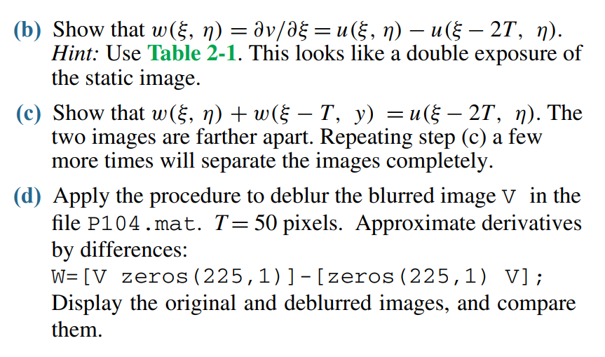 10.2 Show that the 2-D wavenumber response of the PSF | Chegg.com 10.2 Show that the 2-D wavenumber response of the PSF | Chegg.com