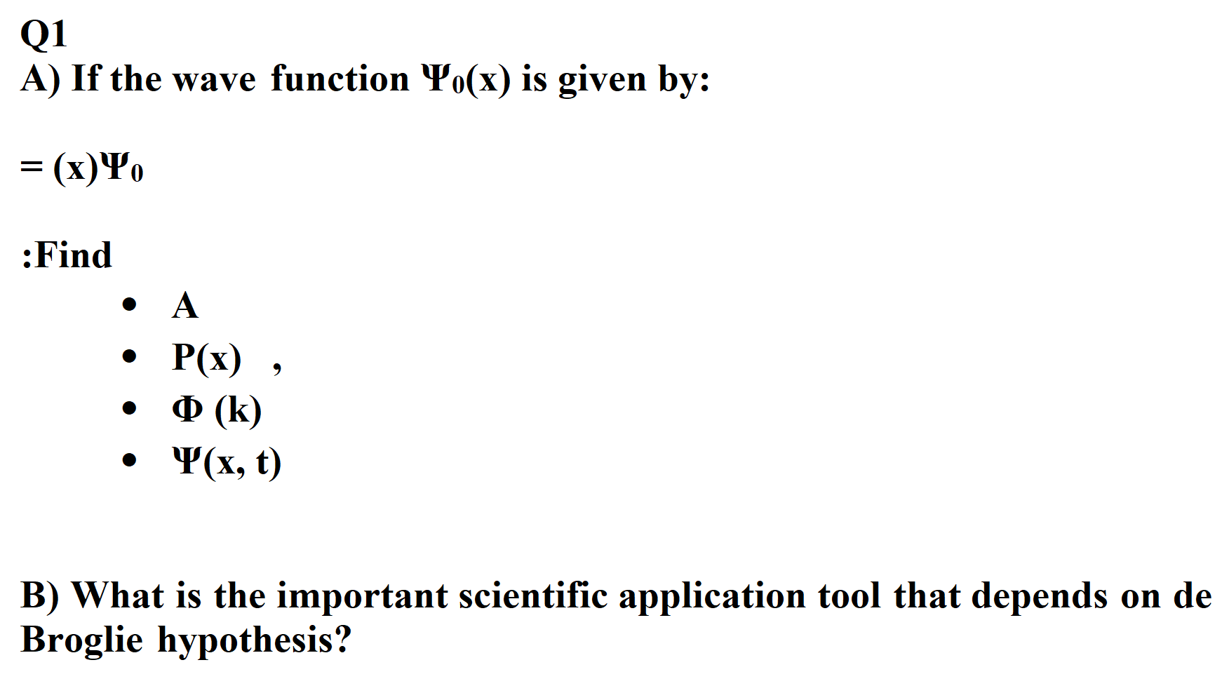 Solved if 4.(x) = 1 A ikx 1 | Chegg.com