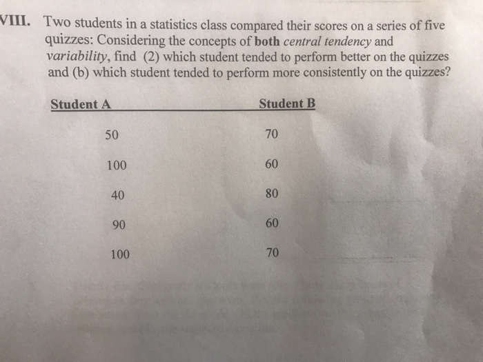 Solved Two students in a statistics class compared their | Chegg.com
