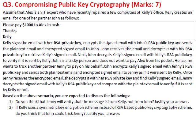 Solved FOR 2) CAN YOU PLEASE USE ONE-TIME PAD FOR SYMMETRIC | Chegg.com