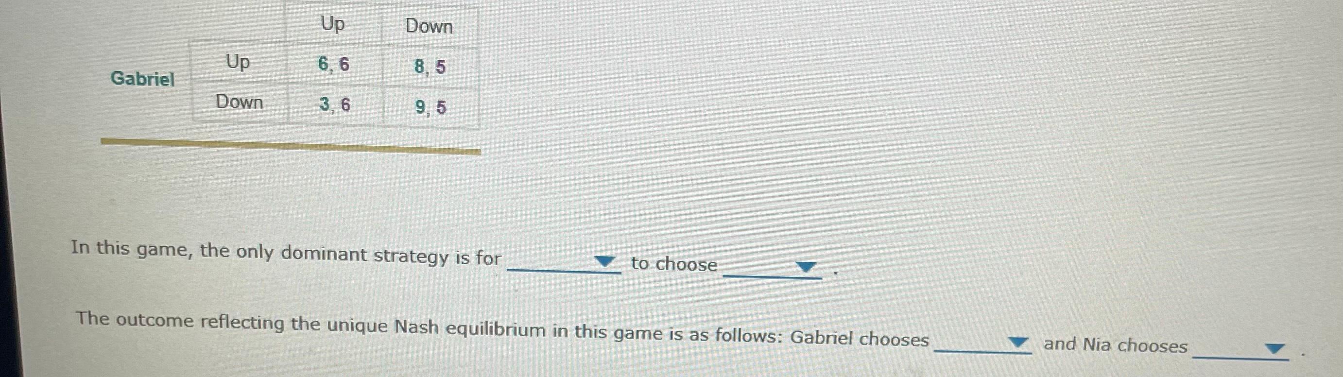 Solved Suppose Gabriel and Nia are playing a game that | Chegg.com