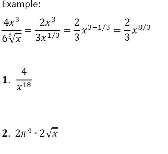 Solved Use negative and fractional exponents to put every | Chegg.com