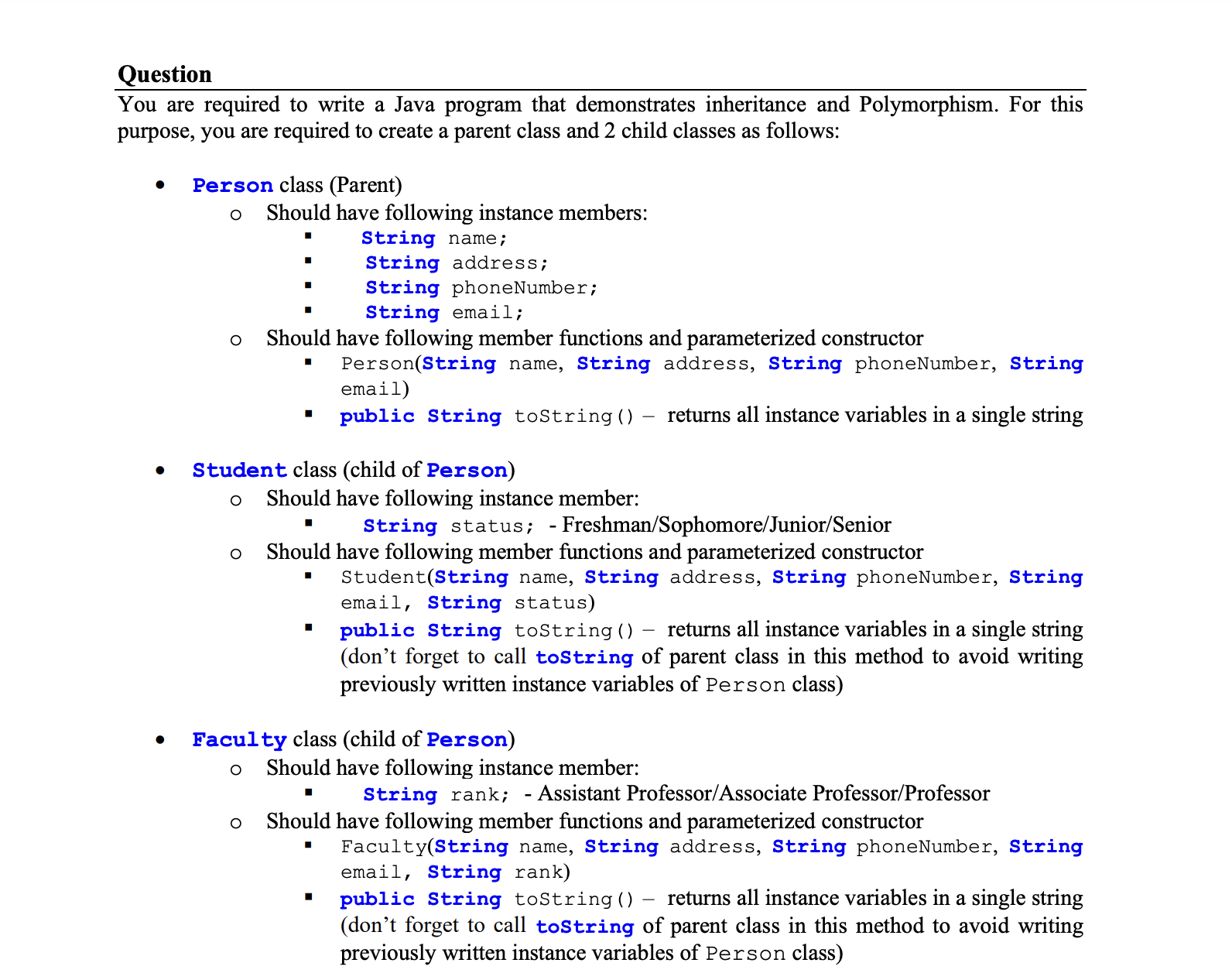 Solved Question You are required to write a Java program | Chegg.com