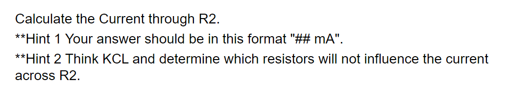 Solved Calculate the Current through R2. ** Hint 1 Your | Chegg.com