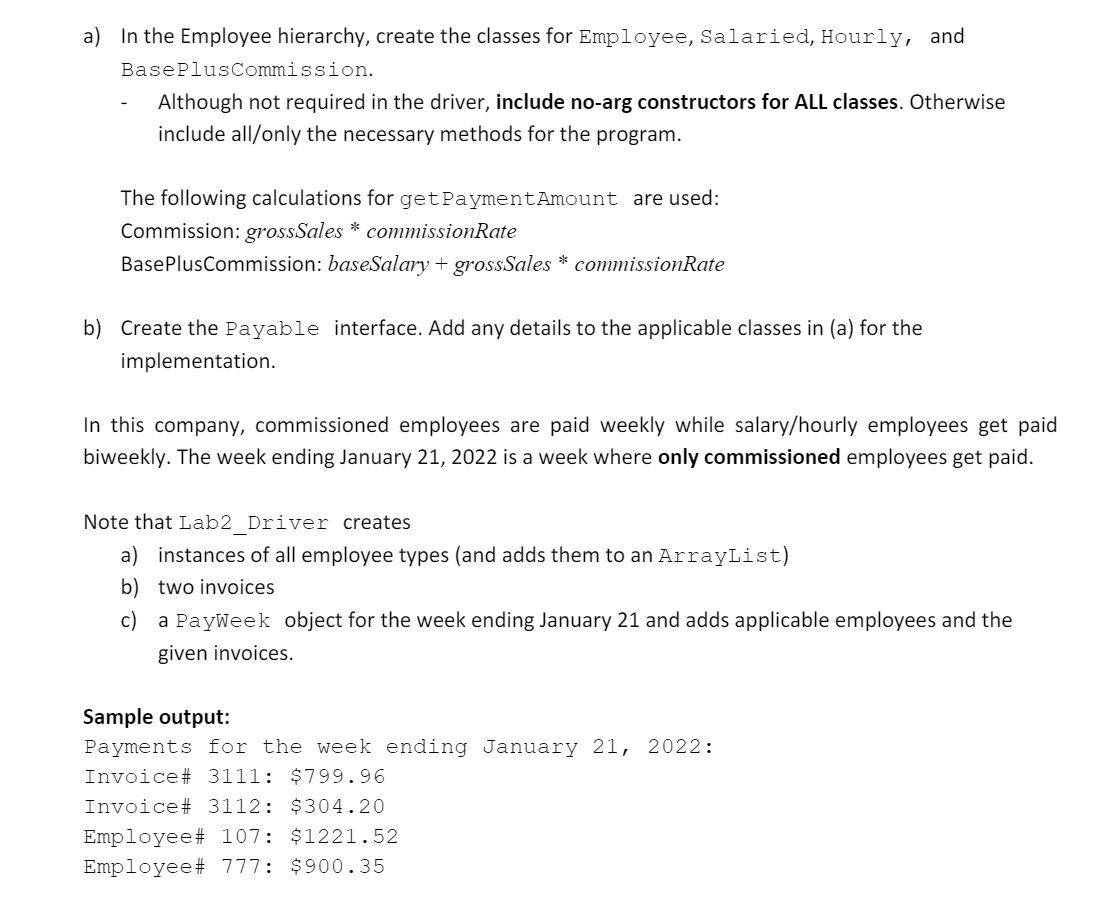 Solved Refer to the following class diagram: Payable 1 | Chegg.com