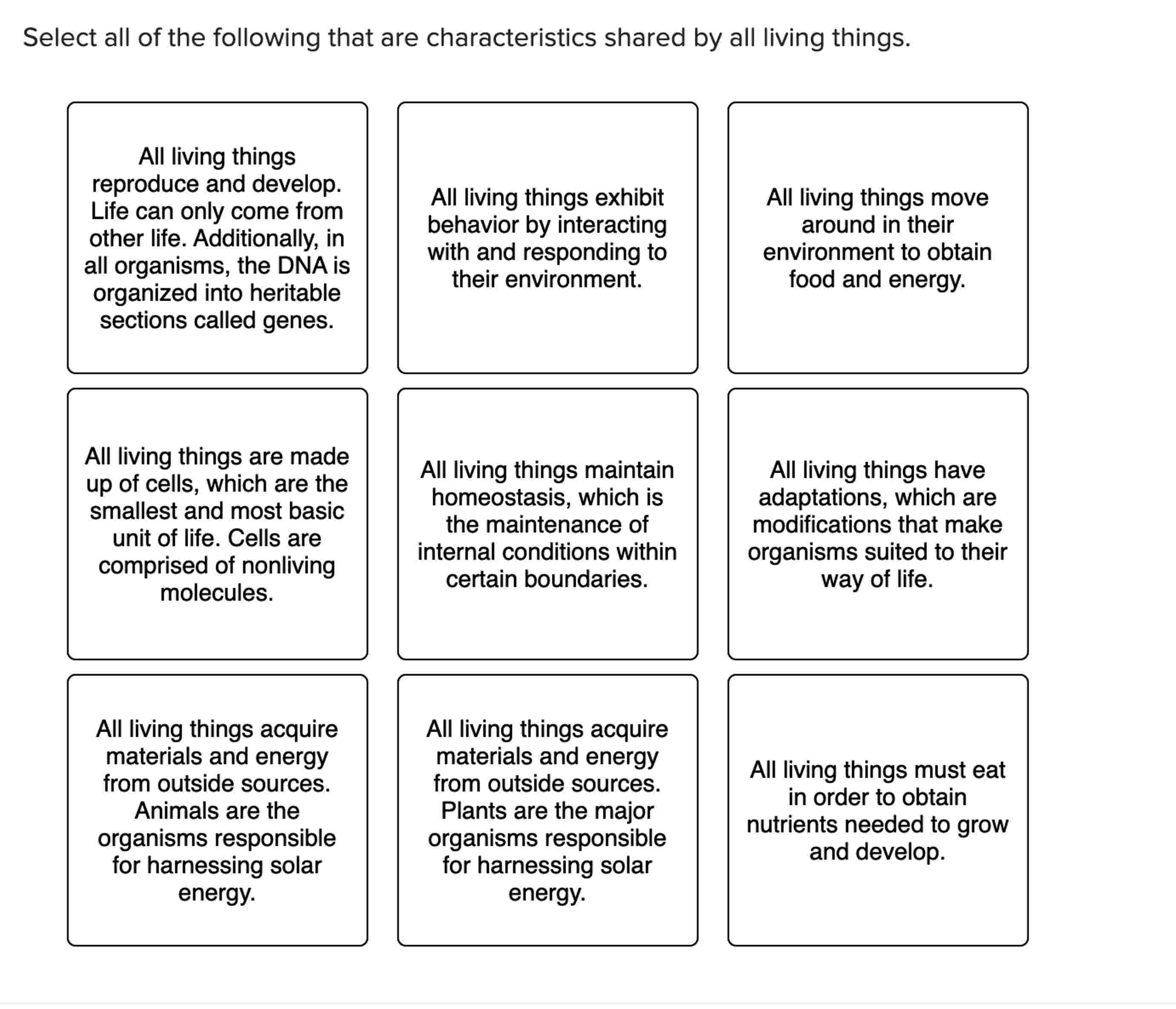 Solved Select all of the following that are characteristics | Chegg.com